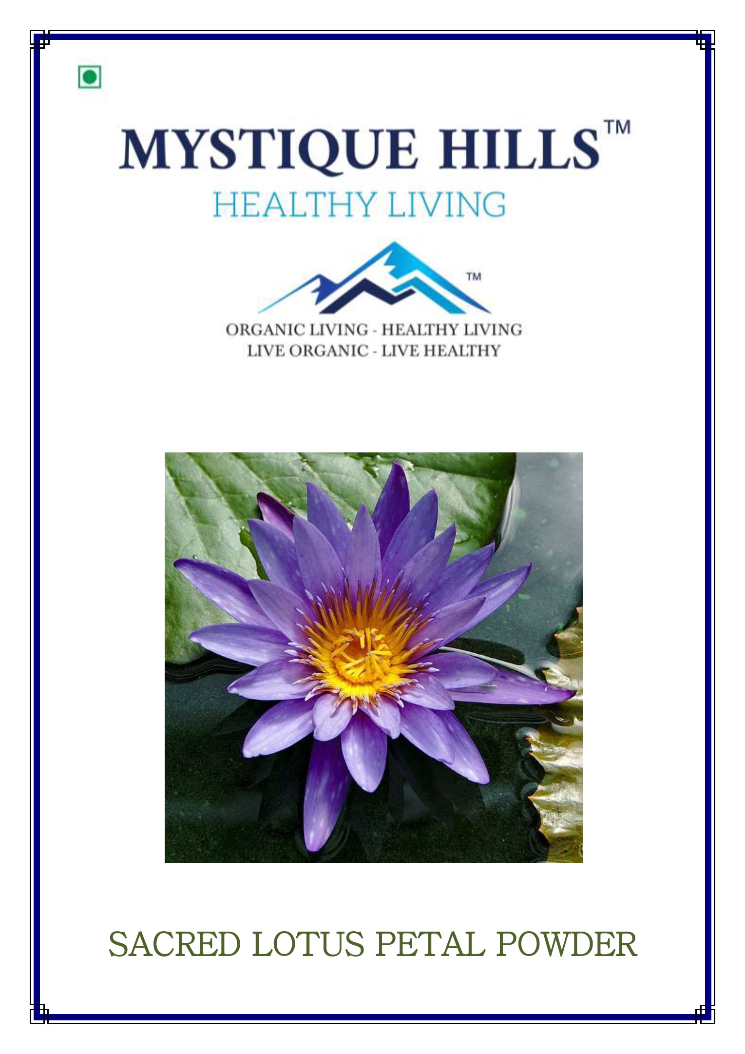 Mystique Blue lotus petal tea powder 50 g - Mystique Hills