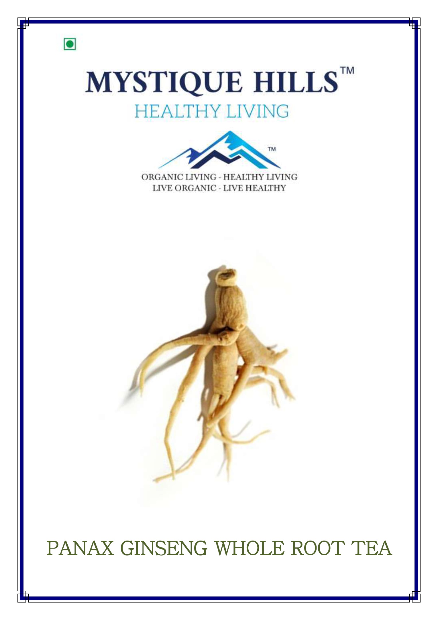 Mystique Whole Panax Ginseng Root Tea 50 g - Mystique Hills