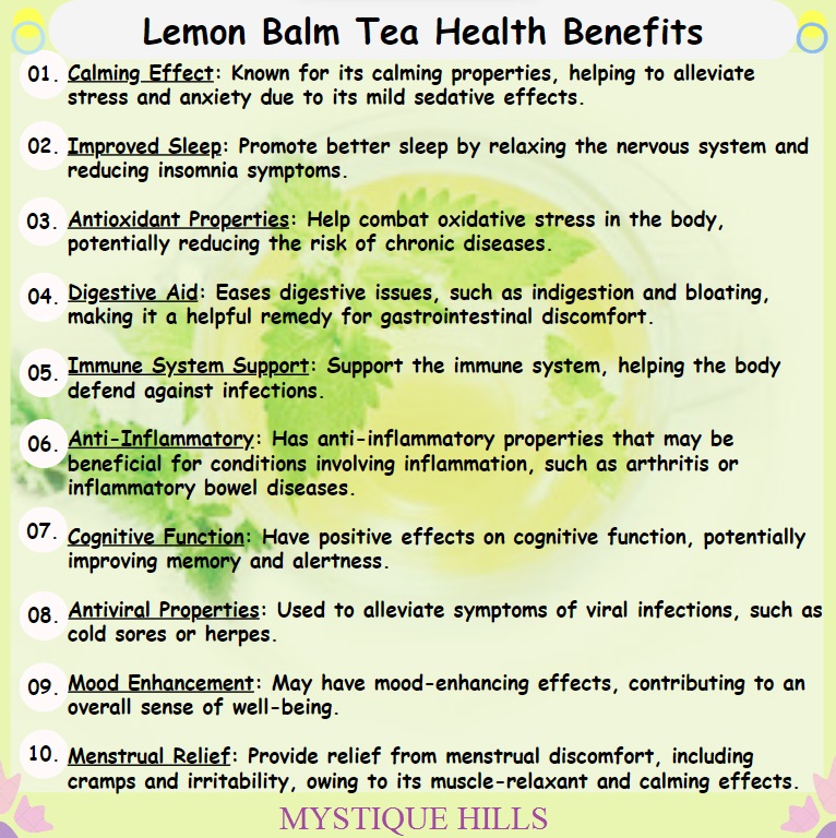 Lemon balm uses and benefits - Mystique Hills