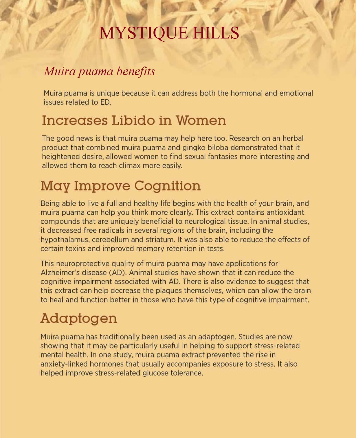 Ptychopetalum,Potency wood,Muira puama bark uses and benefits ...